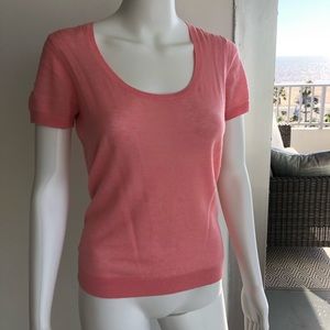 Hugo Boss | Tops | Hugo Boss Short Sleeve Peachy Pink Cashmere Top ...